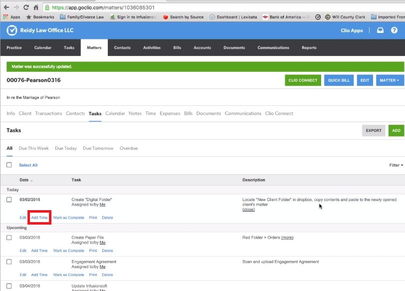 Opening a Case in Clio | Process Street