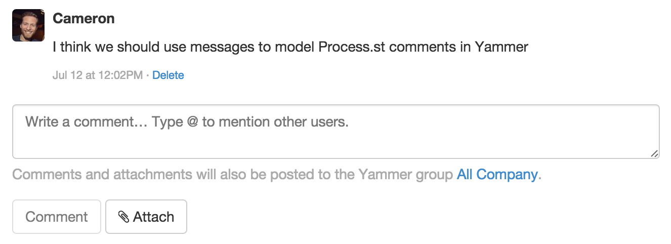 Integrating your SaaS app with Yammer | Process Street