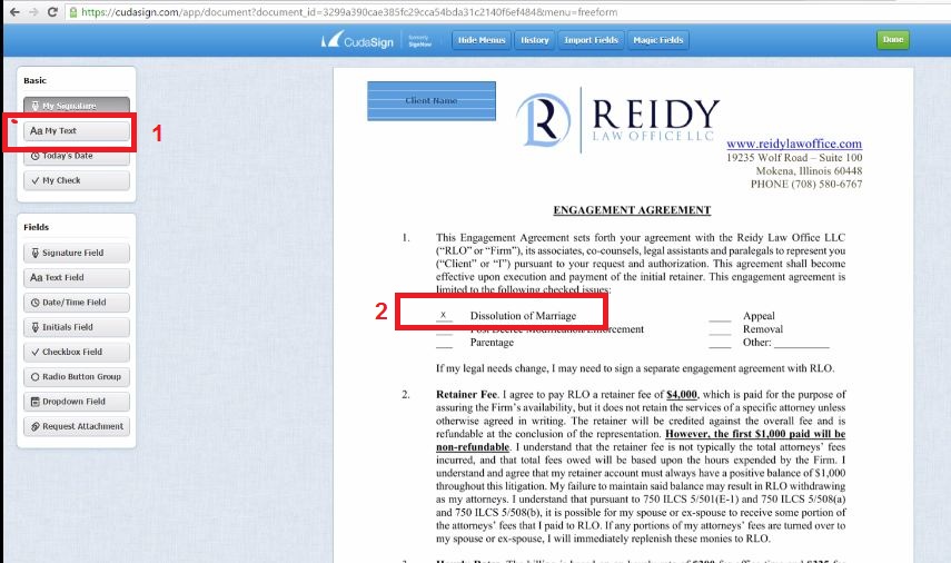 Cudasign.com (Obtaining Client Digital Signature) | Process Street