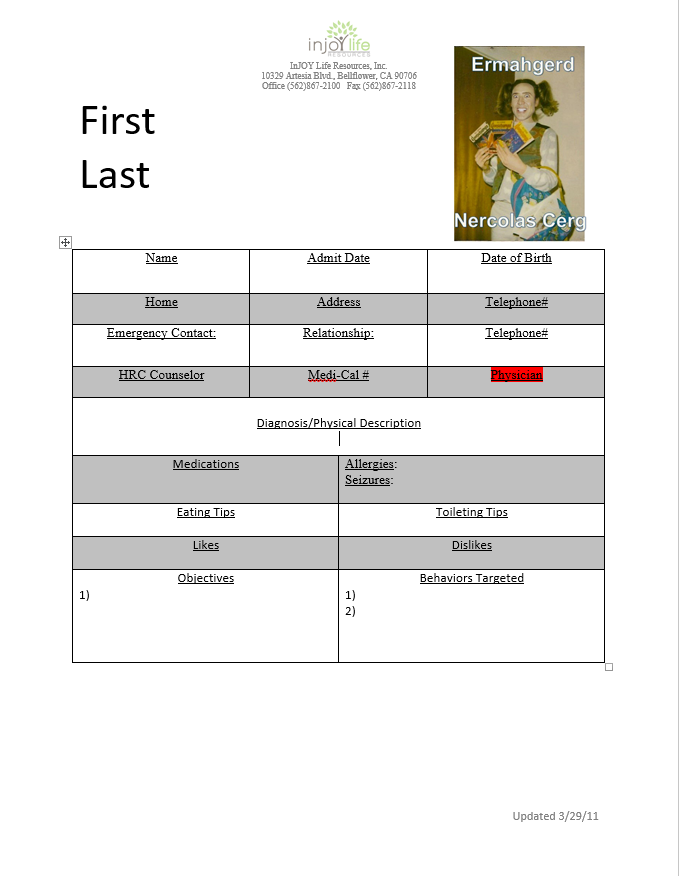 New Member Face Sheet (Copy) | Process Street