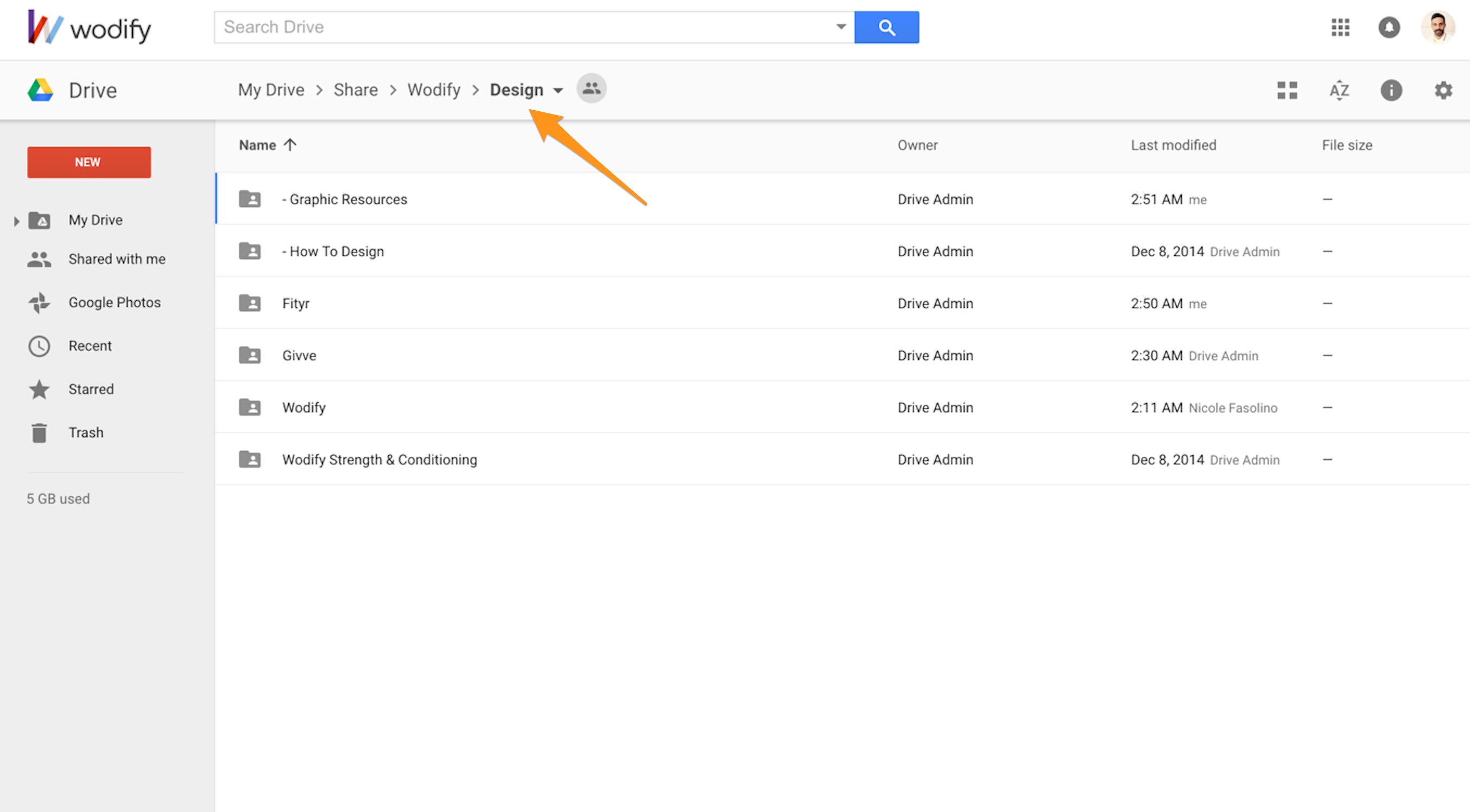 Creating a Project Folder in /Design | Process Street