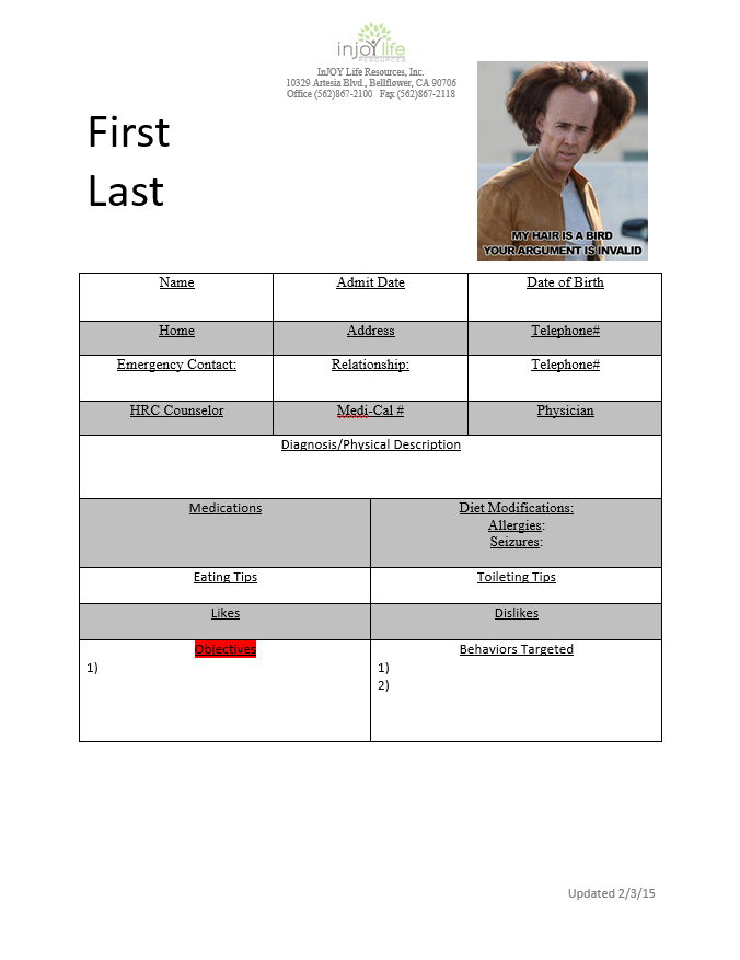 Face Sheet Field File Updates Copy Process Street