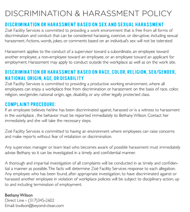 Addressing a Harassment/Discrimination Claim | Process Street